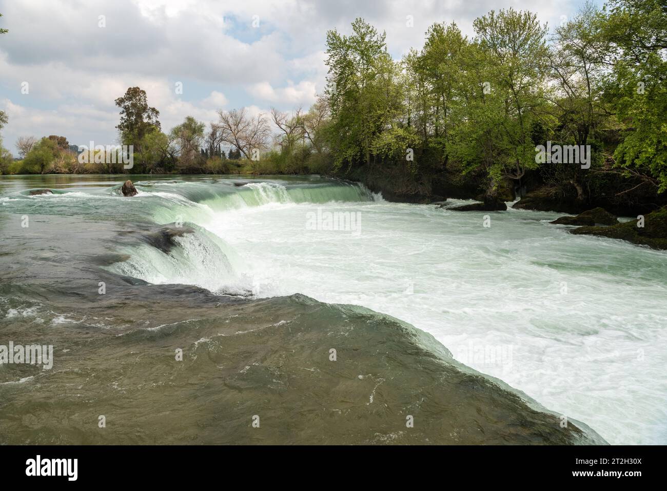 Manavgat Waterfall in Manavgat, Antalya province, Turkey. View of the ...