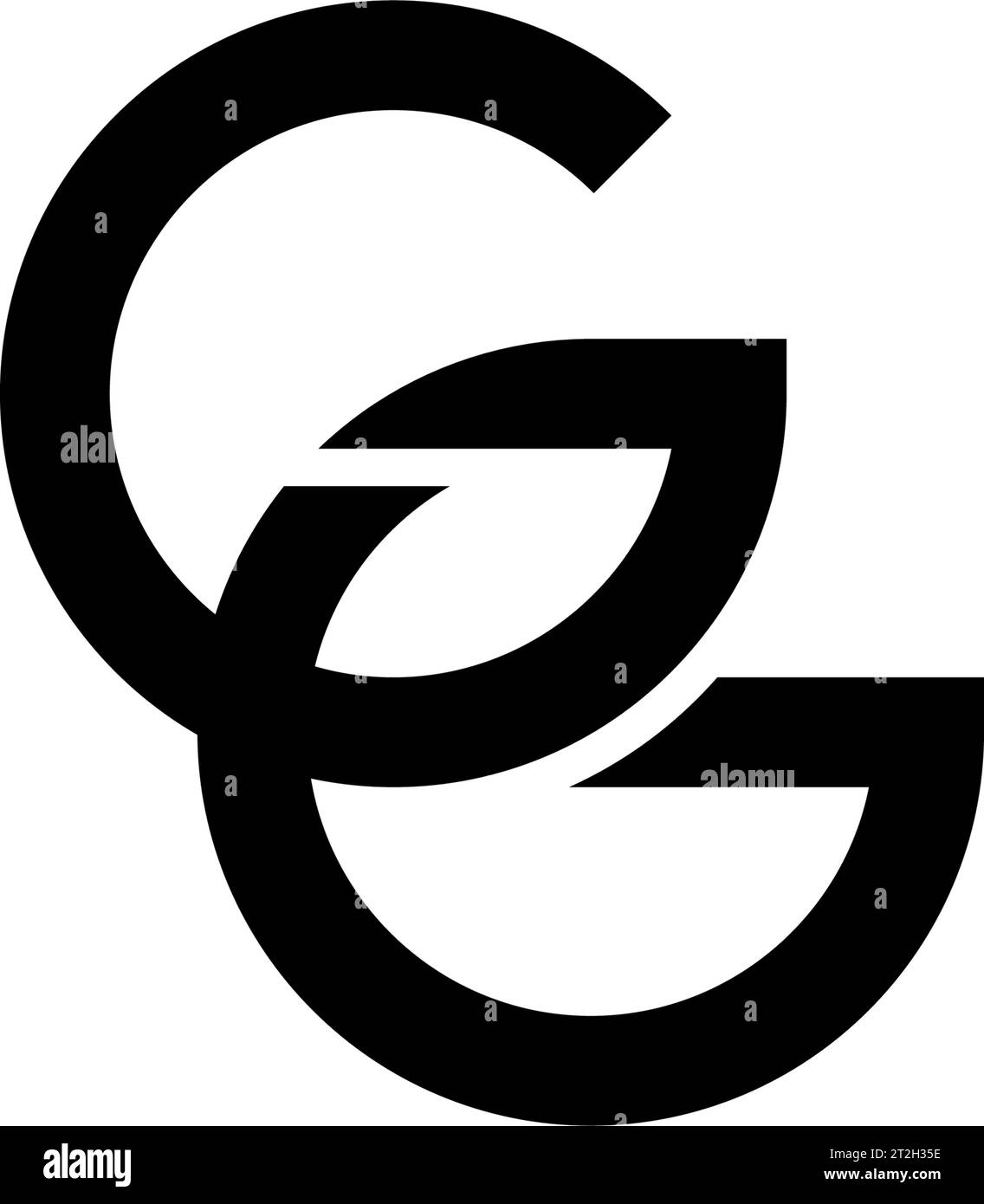 Gg letter logo Black and White Stock Photos & Images - Alamy