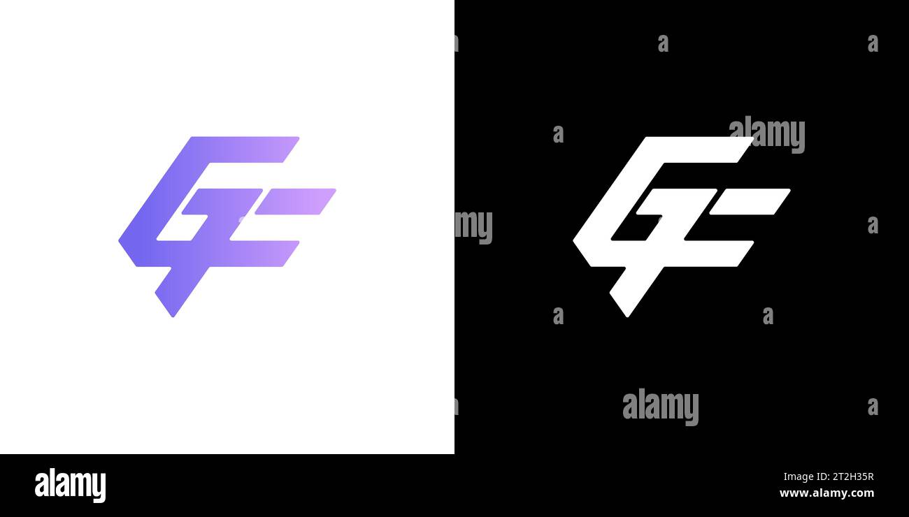 GF logo, GF Monogram, Initial GF Logo, Letter GF logo, Icon, Vector ...