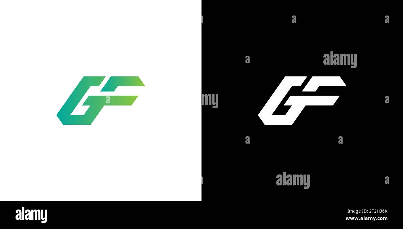 GF logo, GF Monogram, Initial GF Logo, Letter GF logo, Icon, Vector ...