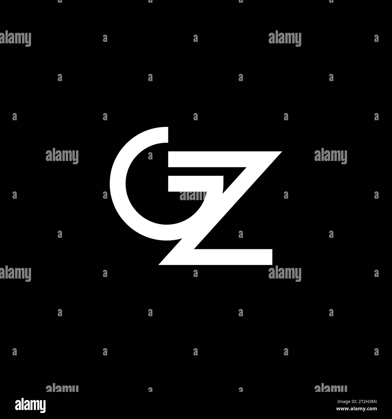 GZ logo, GZ Monogram, Initial GZ Logo, Letter GZ logo, Icon, Vector ...