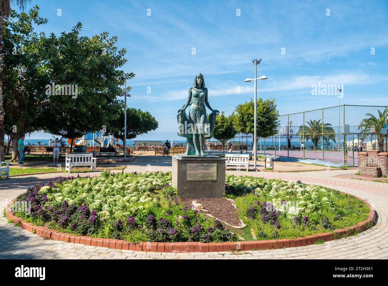 Alanya, Turkey – March 26, 2023. Cleopatra statue in Alanya, Turkey ...