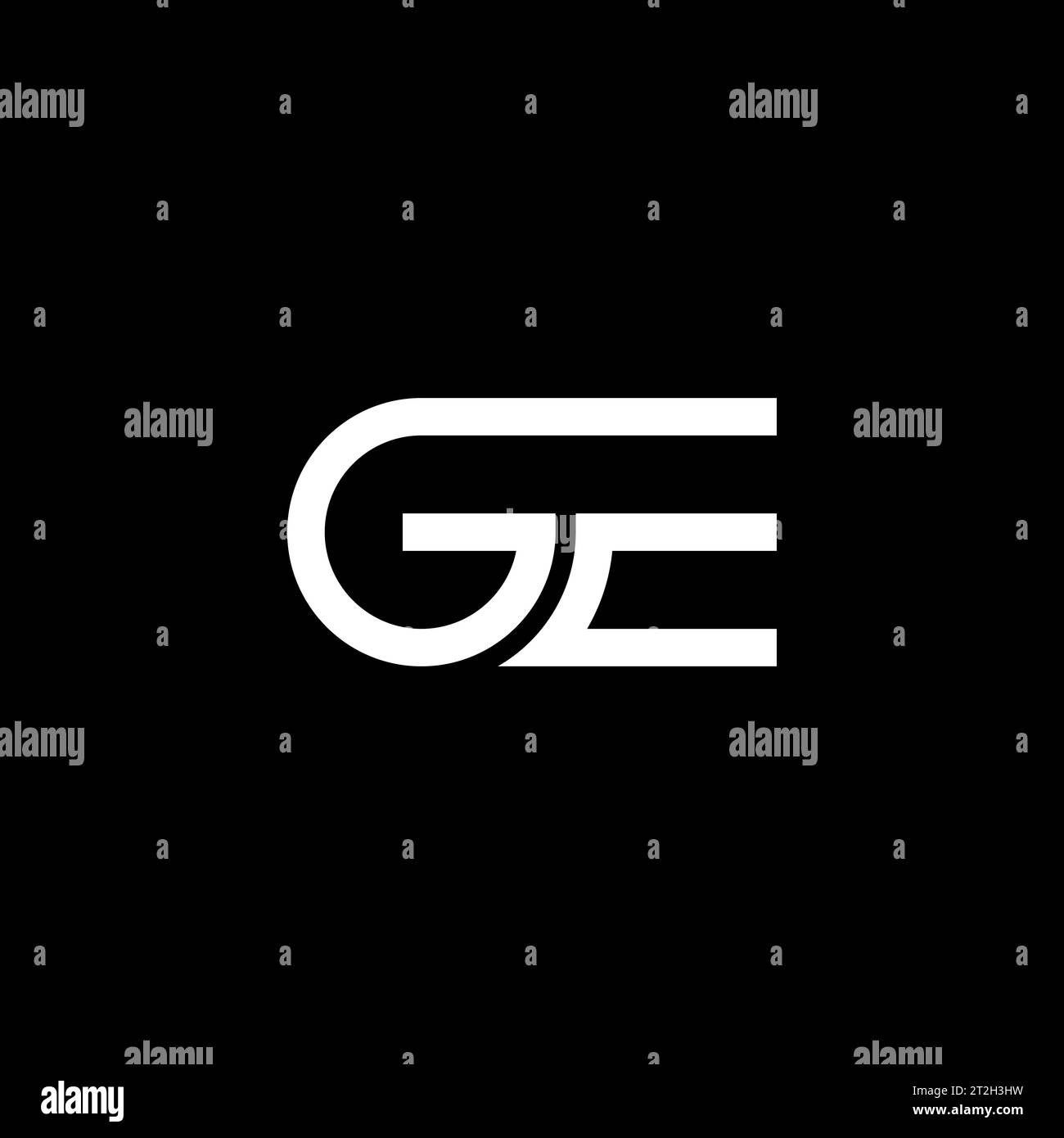 GE logo, GE Monogram, Initial GE Logo, Letter GE logo, Icon, Vector ...