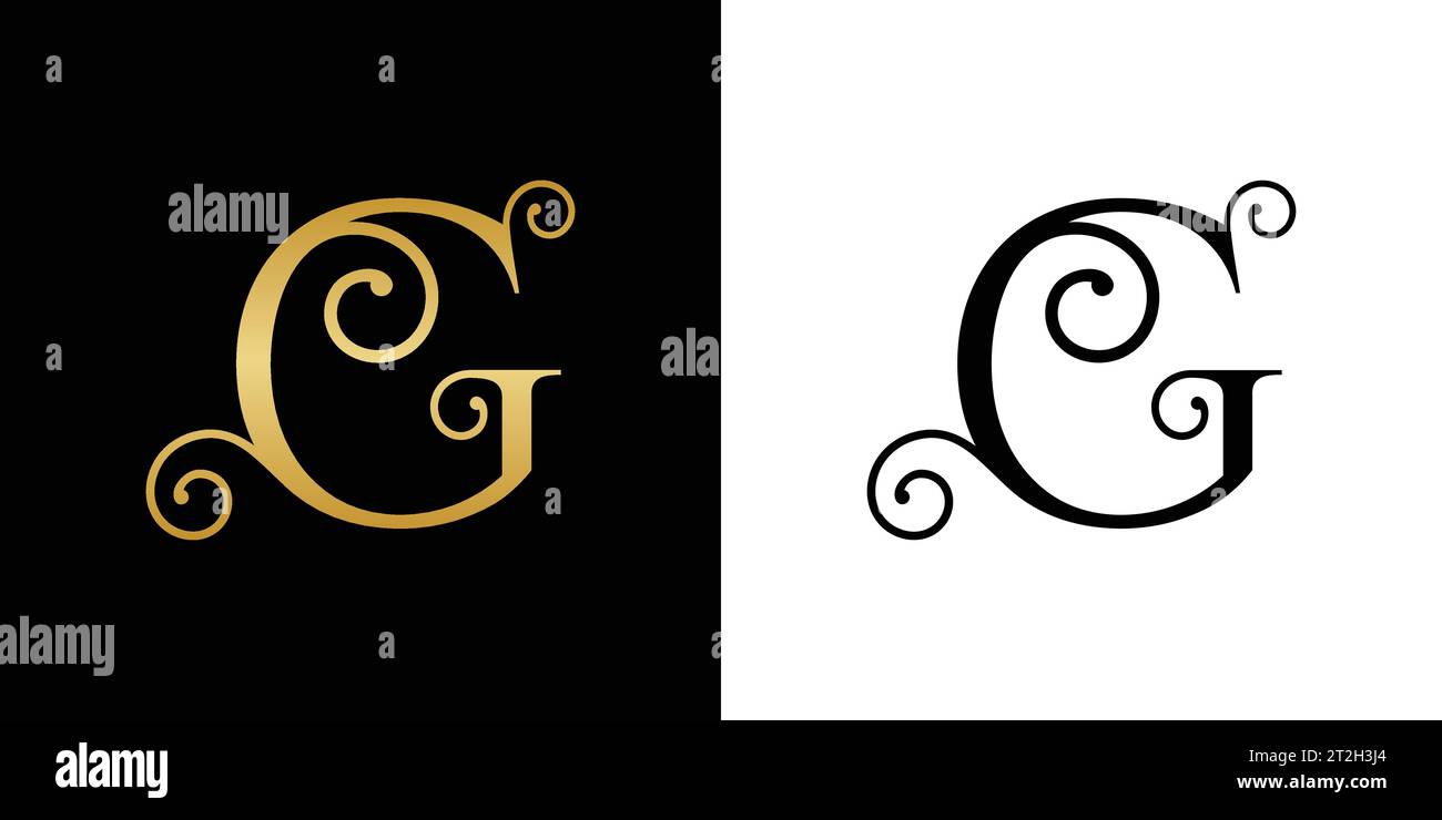 Letter g monogram logo hi-res stock photography and images - Alamy