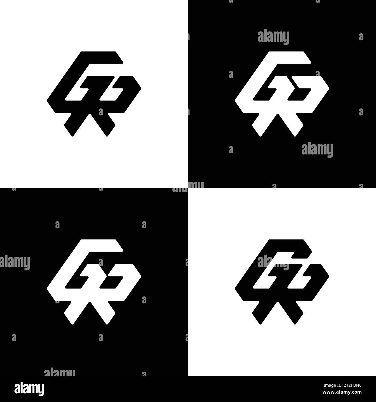 GR logo, GR Monogram, Initial GR Logo, Letter GR logo, Icon, Vector ...