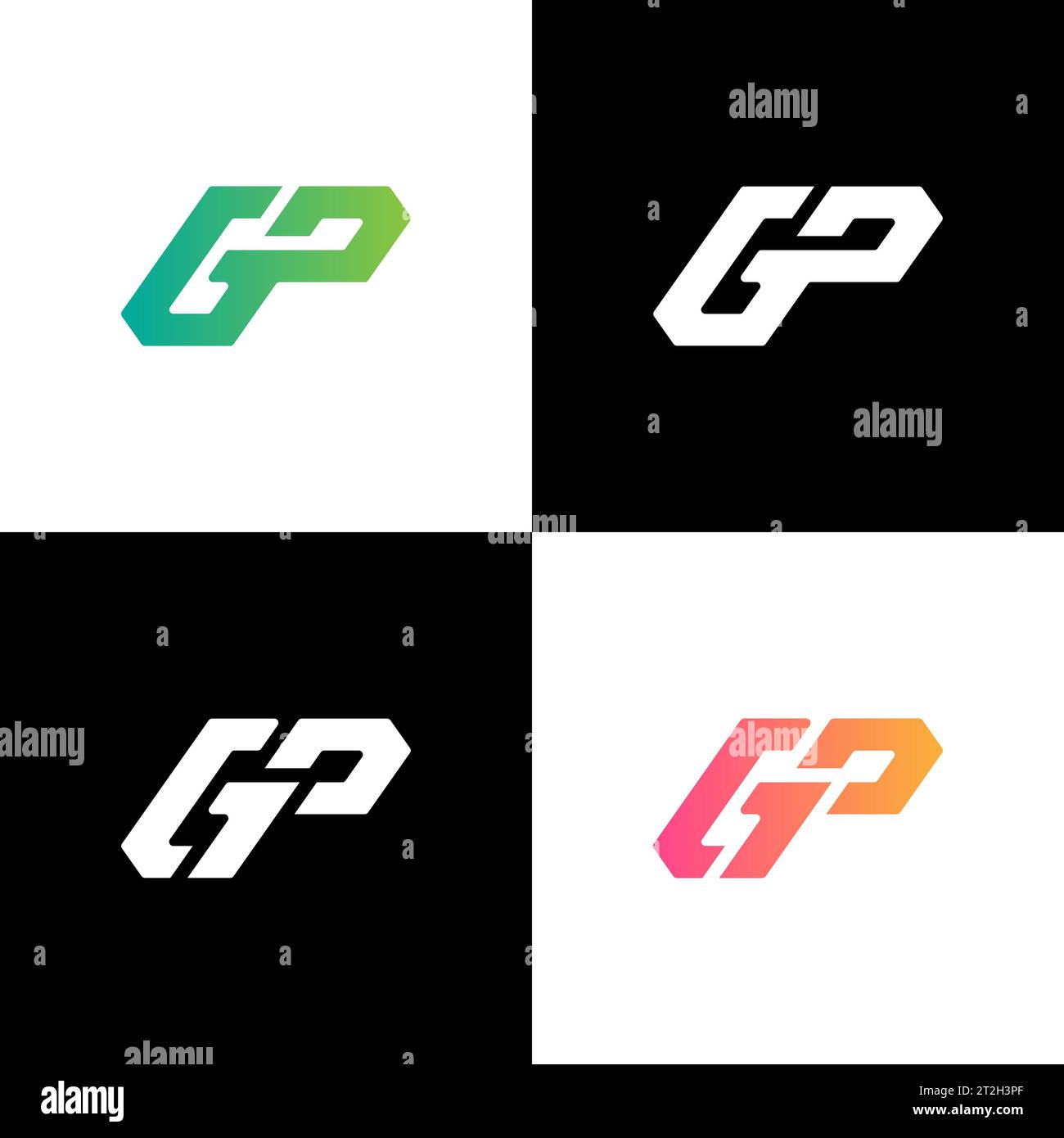 GP logo, GP Monogram, Initial GP Logo, Letter GP logo, Icon, Vector ...