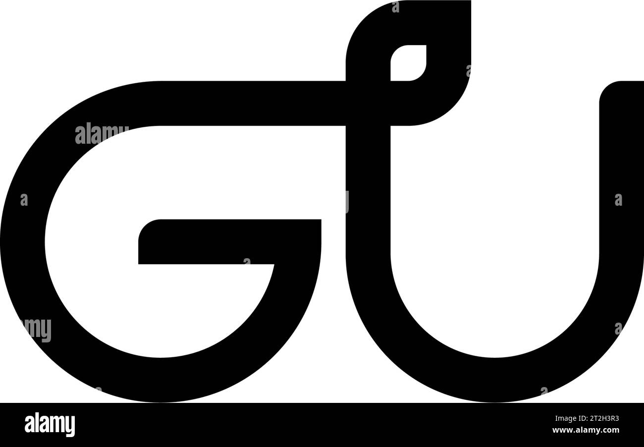 GU logo, GU Monogram, Initial GU Logo, Letter GU logo, Icon, Vector ...