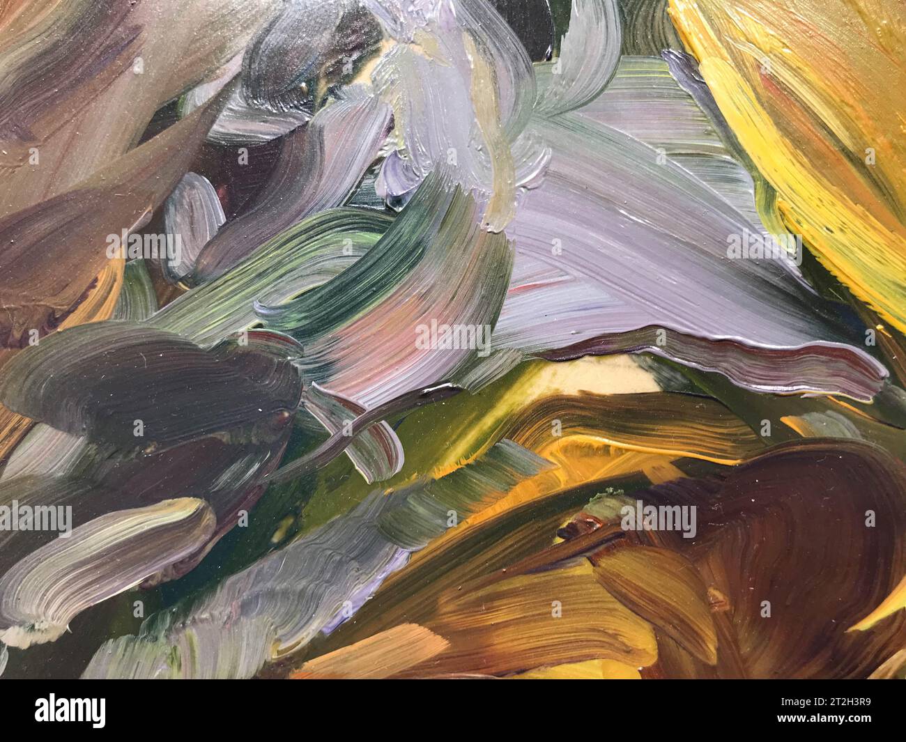 Art paint background of bright multi coloured and textured painted ...