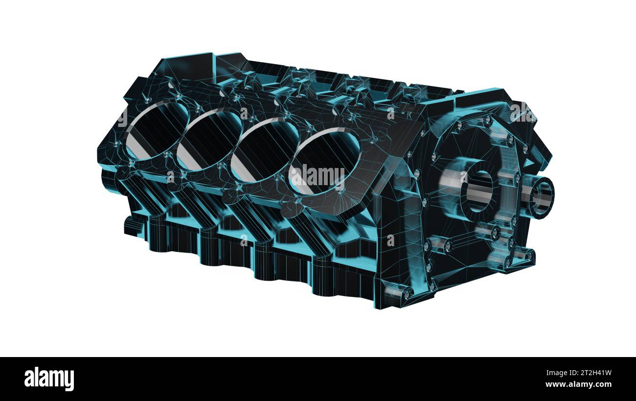 Close up detailed fully textured 3D render over white background of car ...