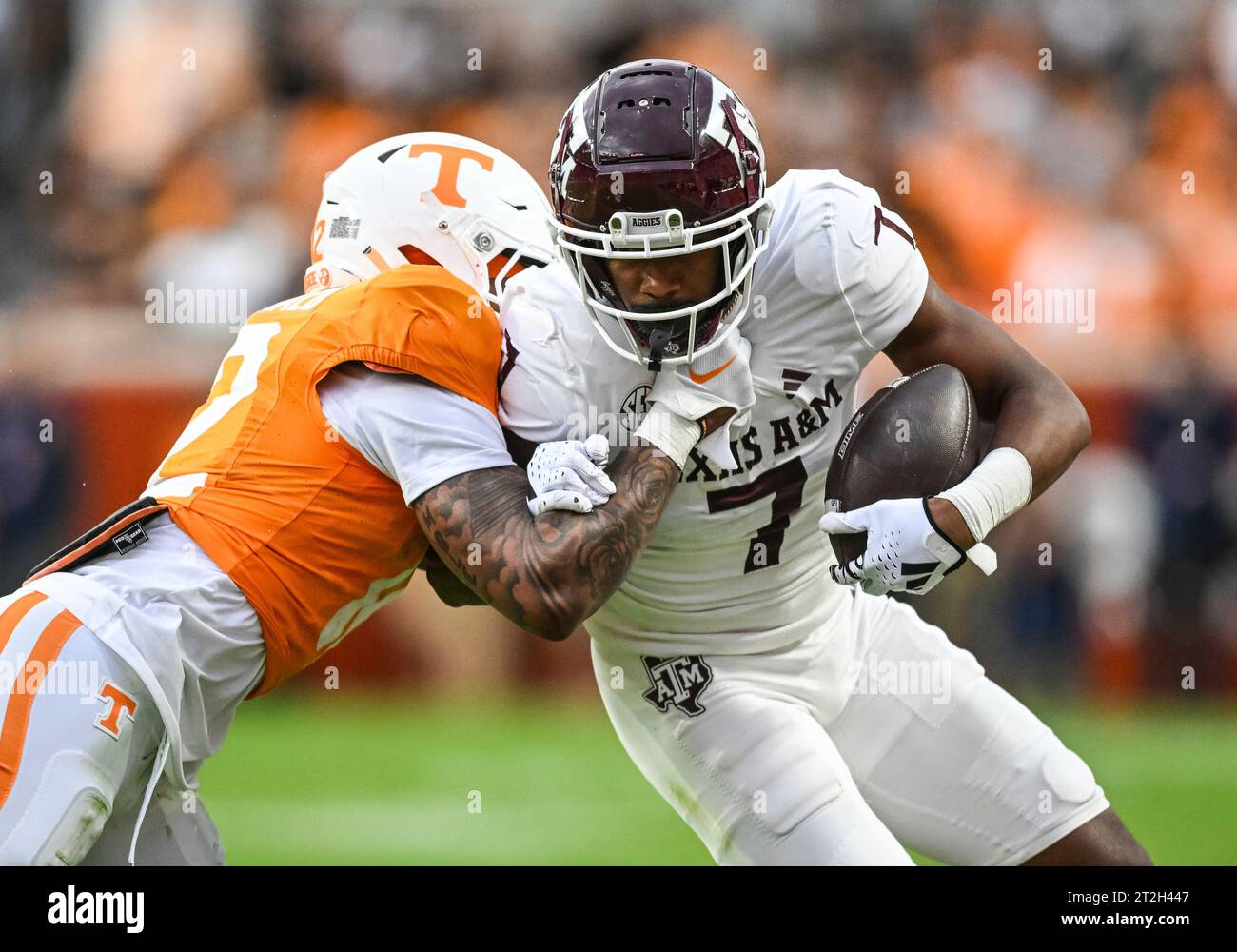 KNOXVILLE, TN - OCTOBER 14: Texas A&M Aggies wide receiver Moose ...