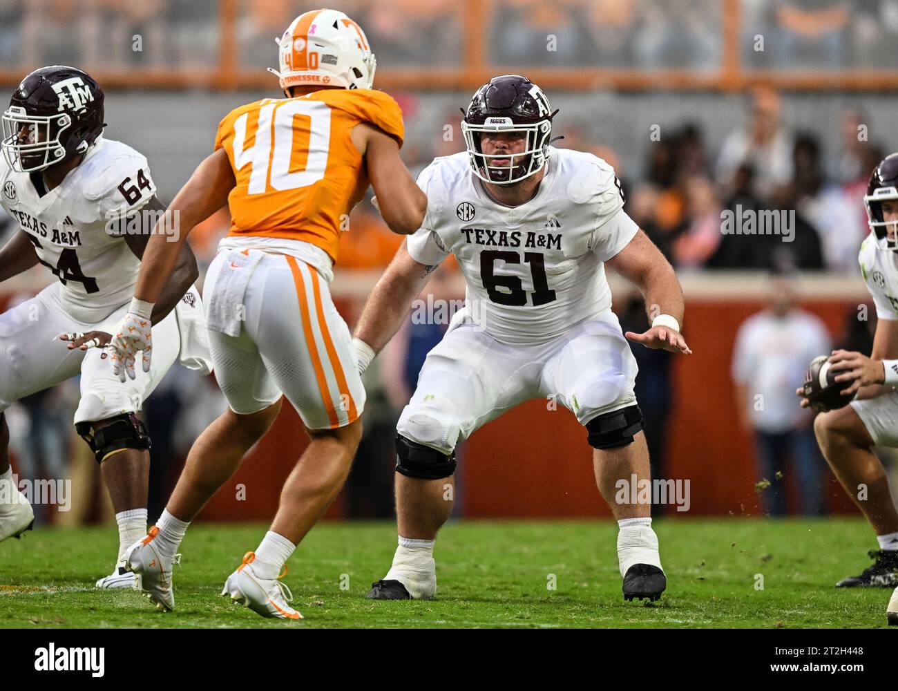 KNOXVILLE, TN - OCTOBER 14: Texas A&M Aggies offensive lineman Bryce ...