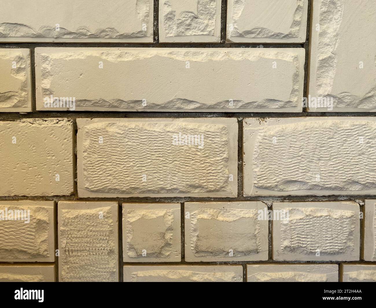 White and gray gypsum cement bricks tiles background wall and texture ...