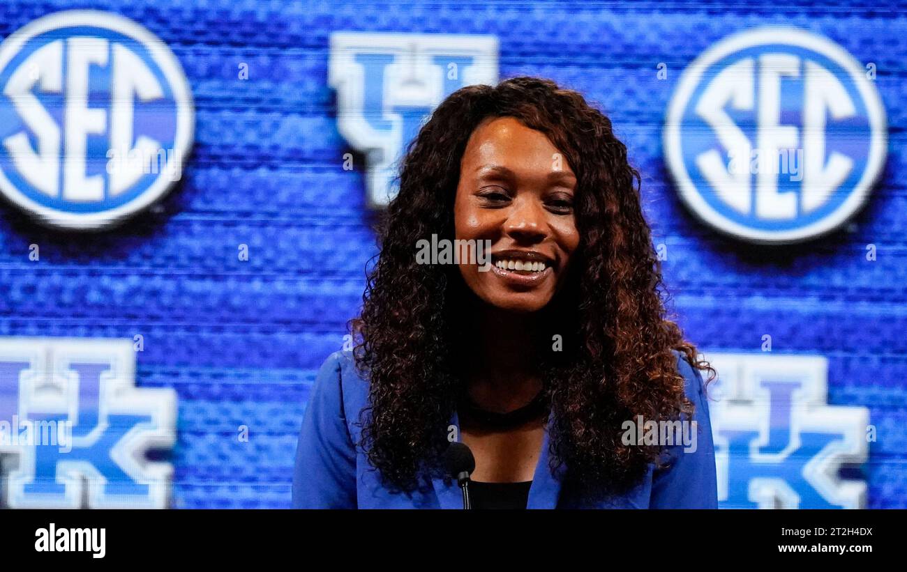 Kentucky NCAA women's college basketball head coach Kyra Elzy speaks ...