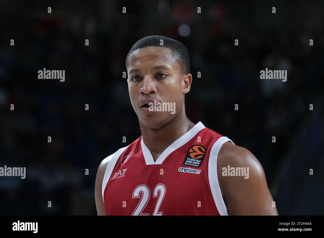 Madrid, Spain. 19th Oct, 2023. Devon Hall of EA7 Emporio Armani Milan ...