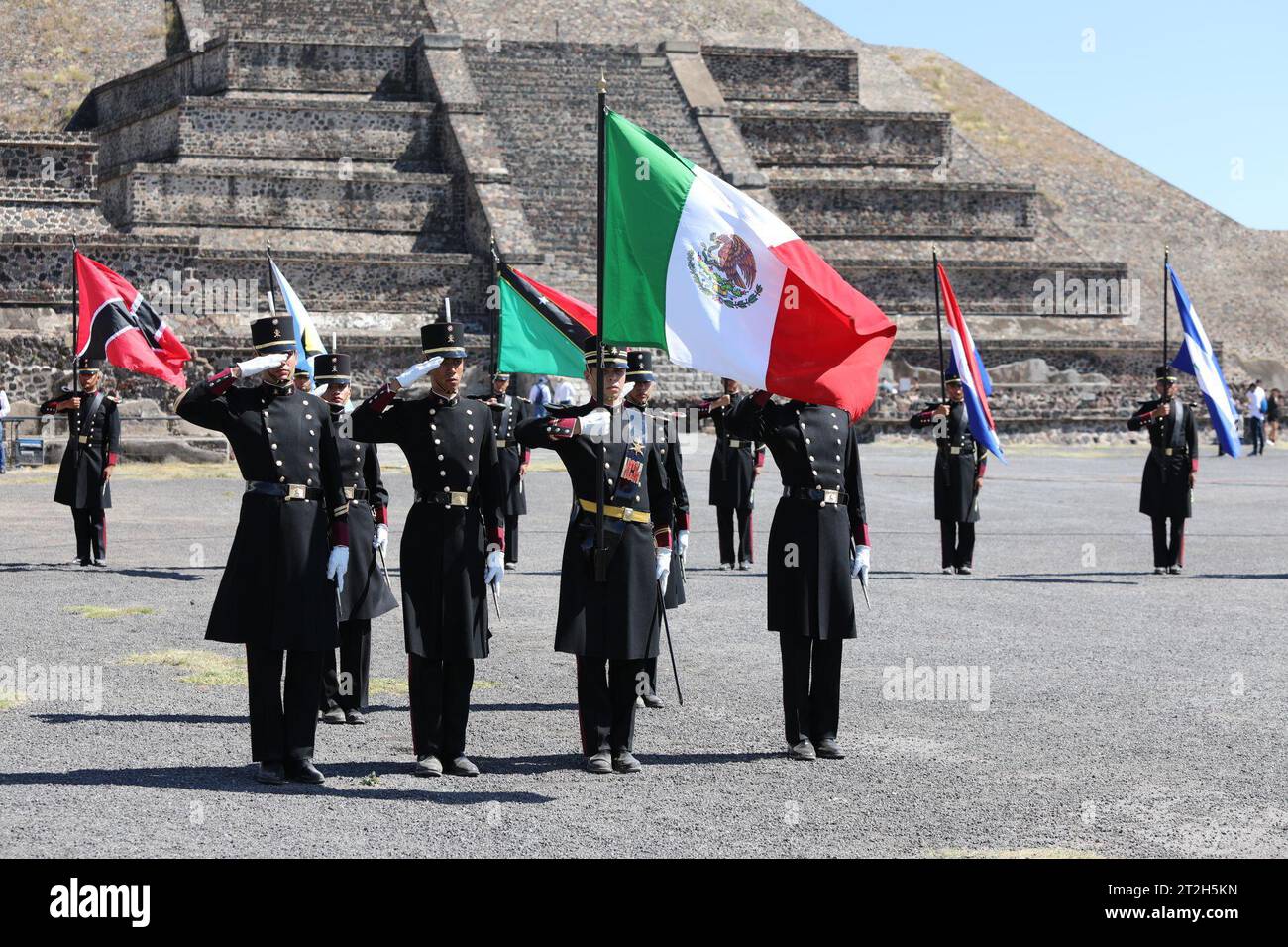 Mexico. 29th Sep, 2023. The Pan American Flame burns brightly once more ...