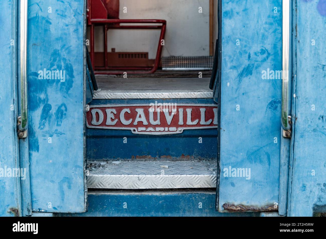 Abandoned Rack Railway Train in Diakopto Greece Stock Photo - Alamy