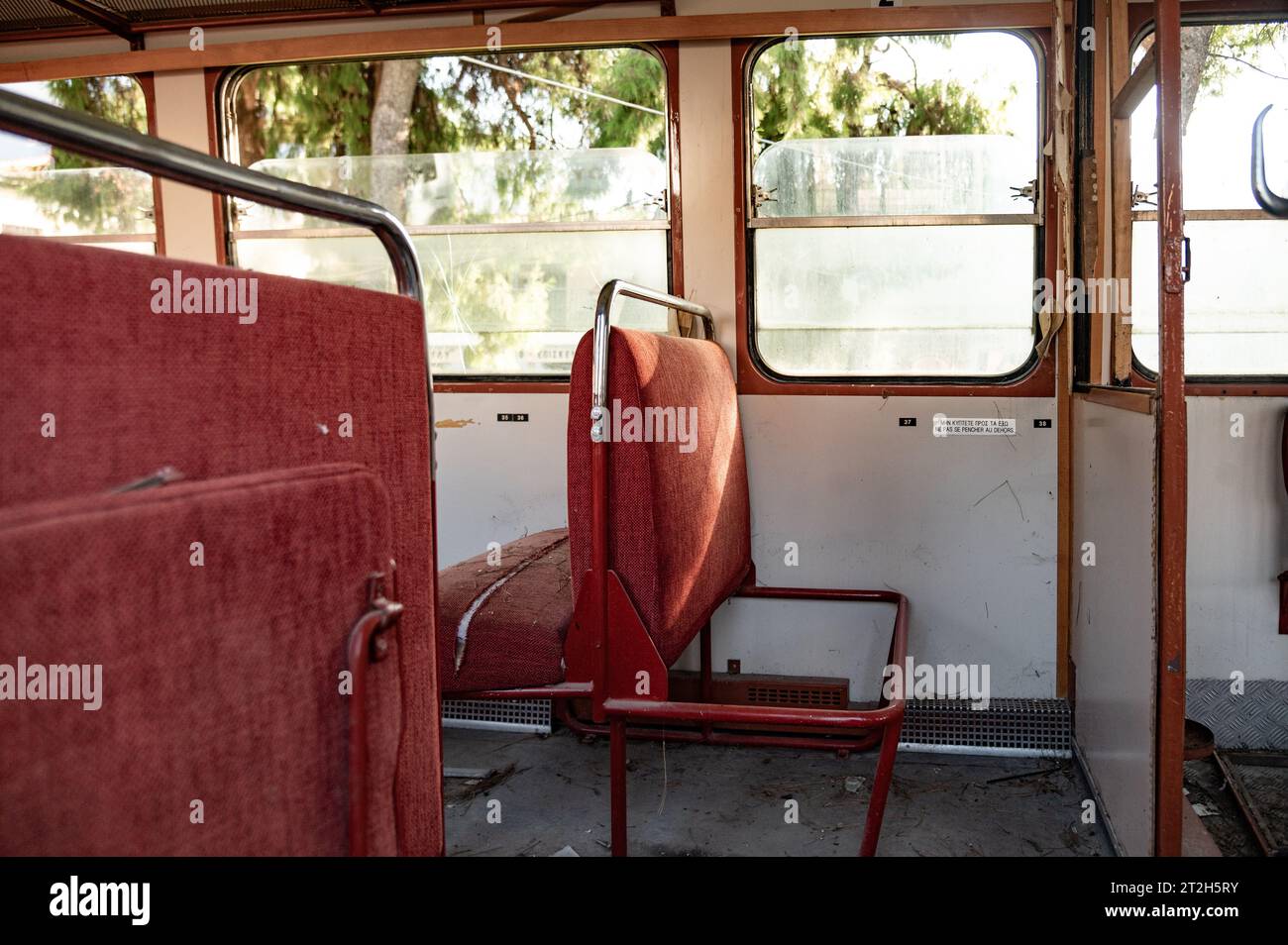 Abandoned Rack Railway Train in Diakopto Greece Stock Photo - Alamy