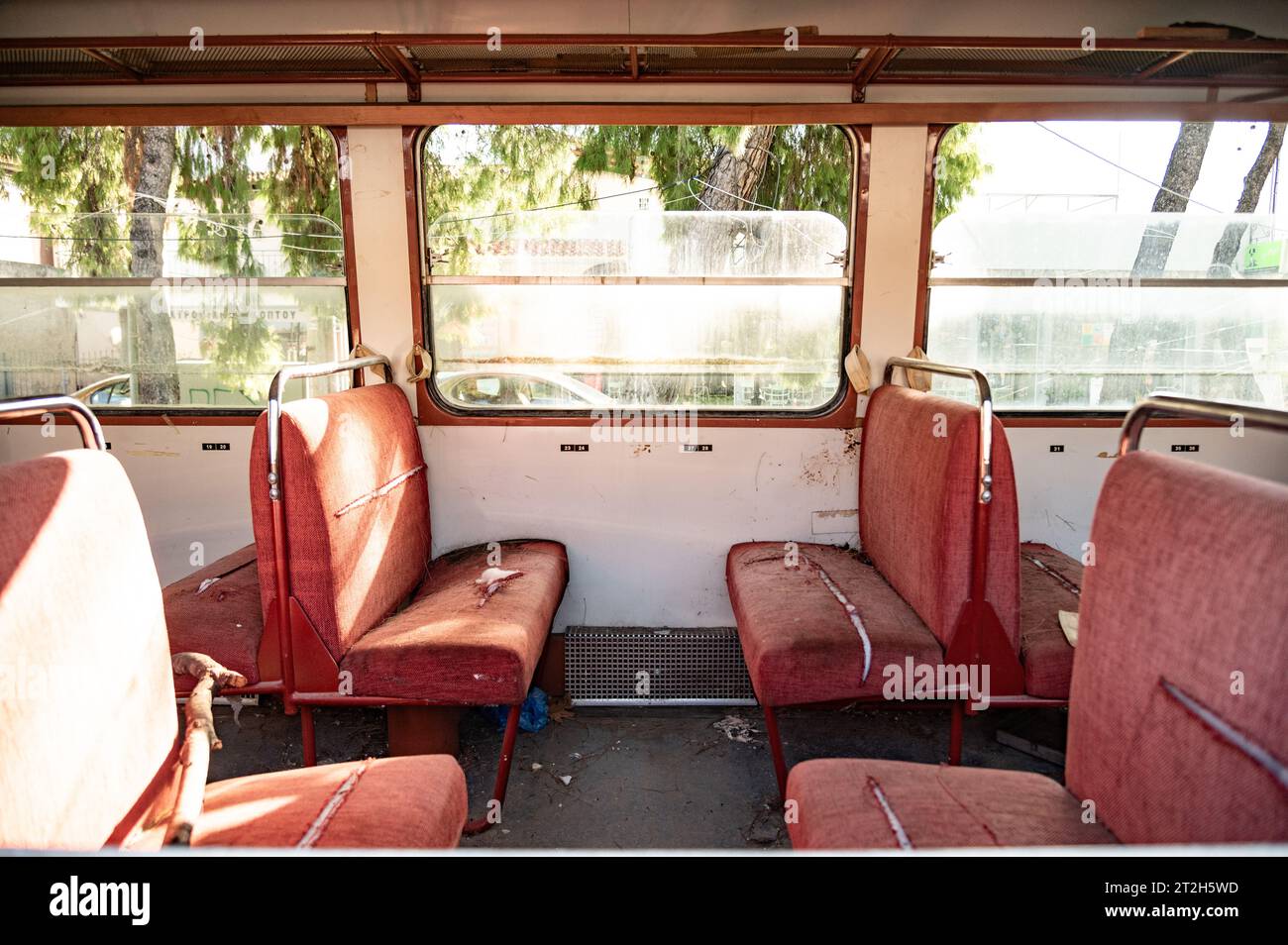 Abandoned Rack Railway Train in Diakopto Greece Stock Photo - Alamy