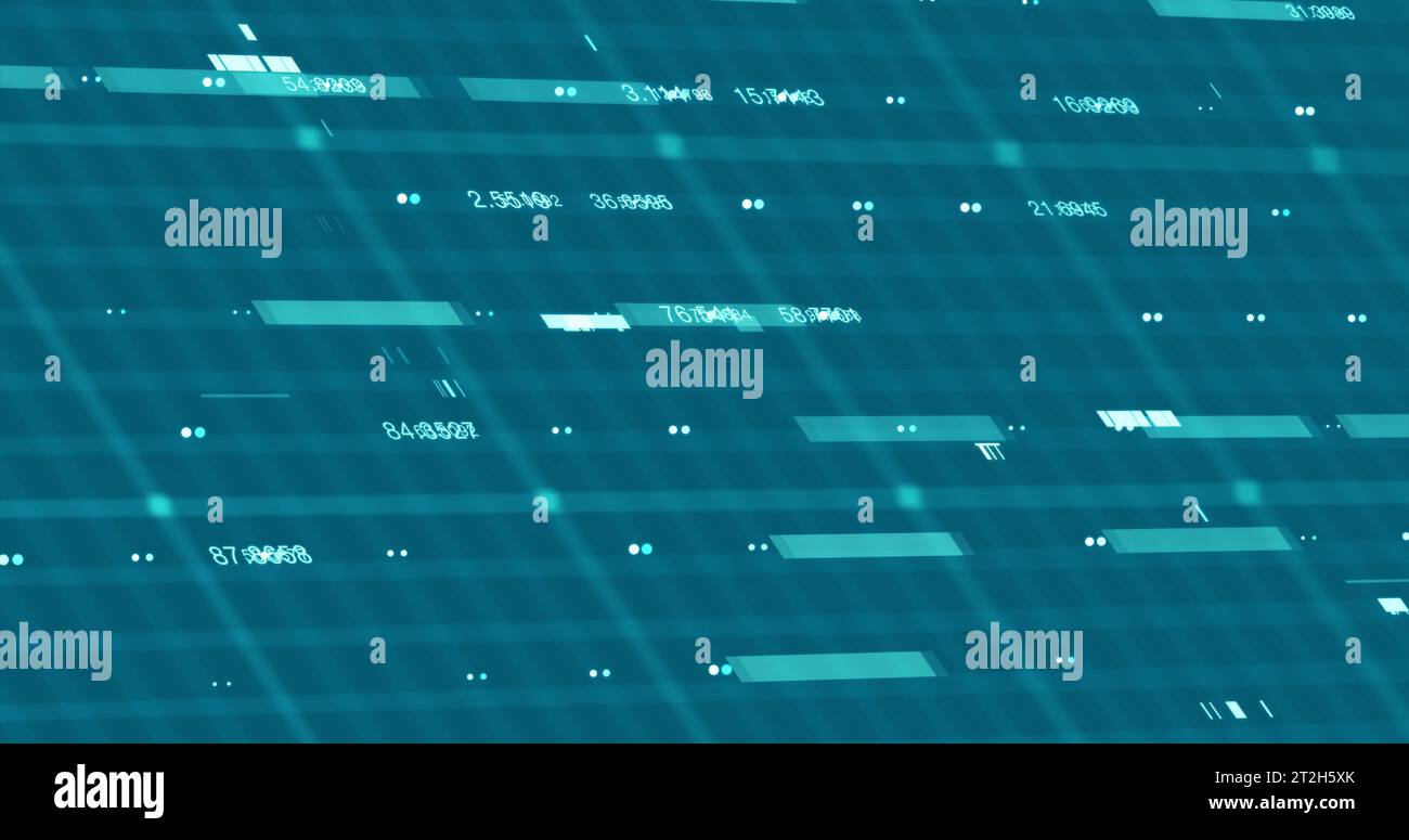 Abstract digital network data background, 3D rendering illustration ...