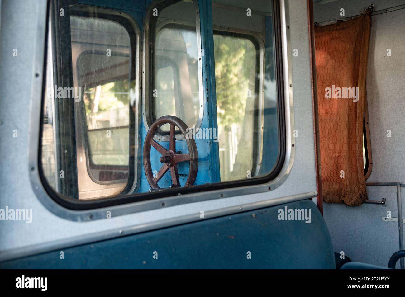 Abandoned Rack Railway Train in Diakopto Greece Stock Photo - Alamy