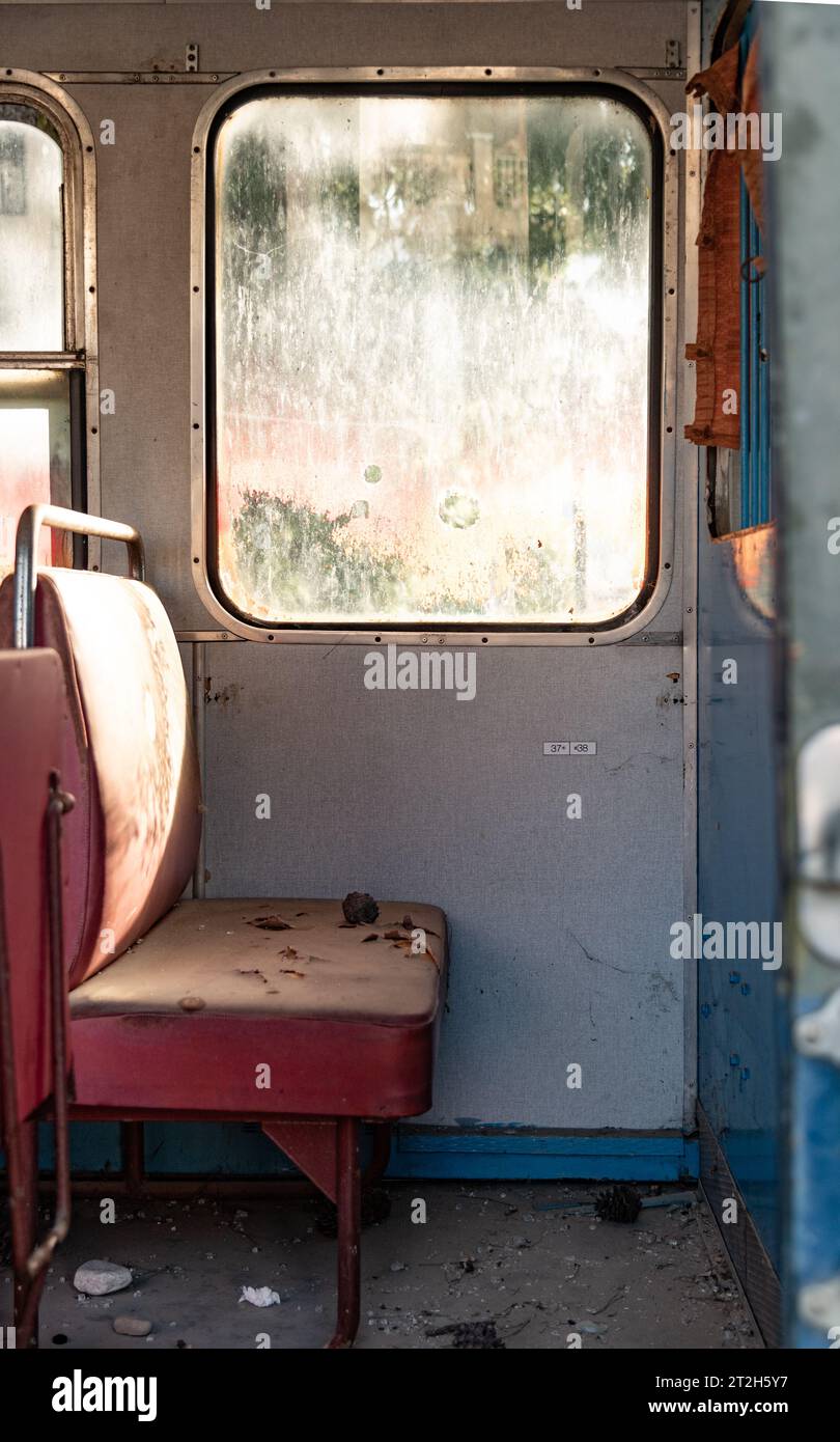 Abandoned Rack Railway Train in Diakopto Greece Stock Photo - Alamy