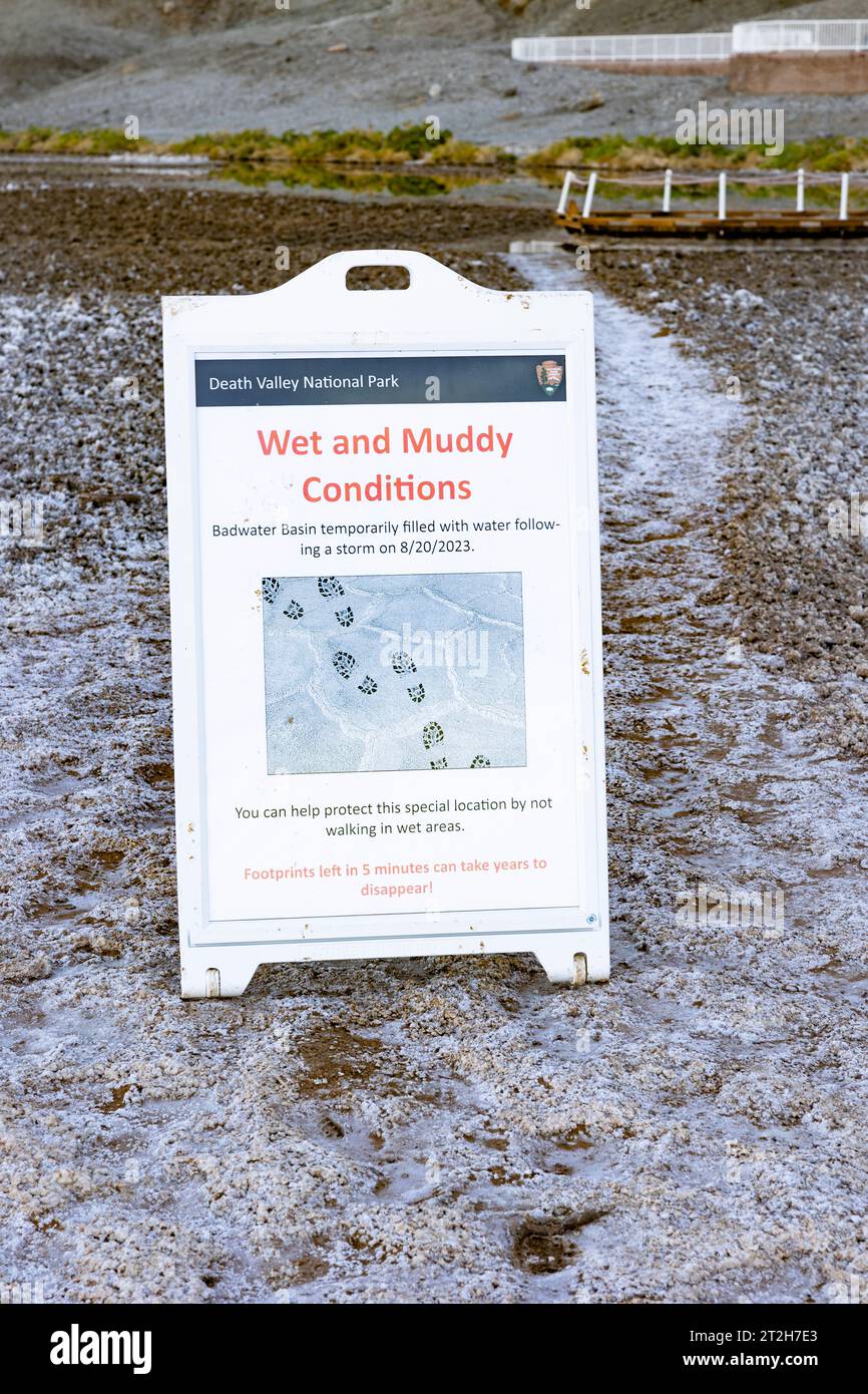 Flooding in Badwater Basin in Death Valley Stock Photo - Alamy
