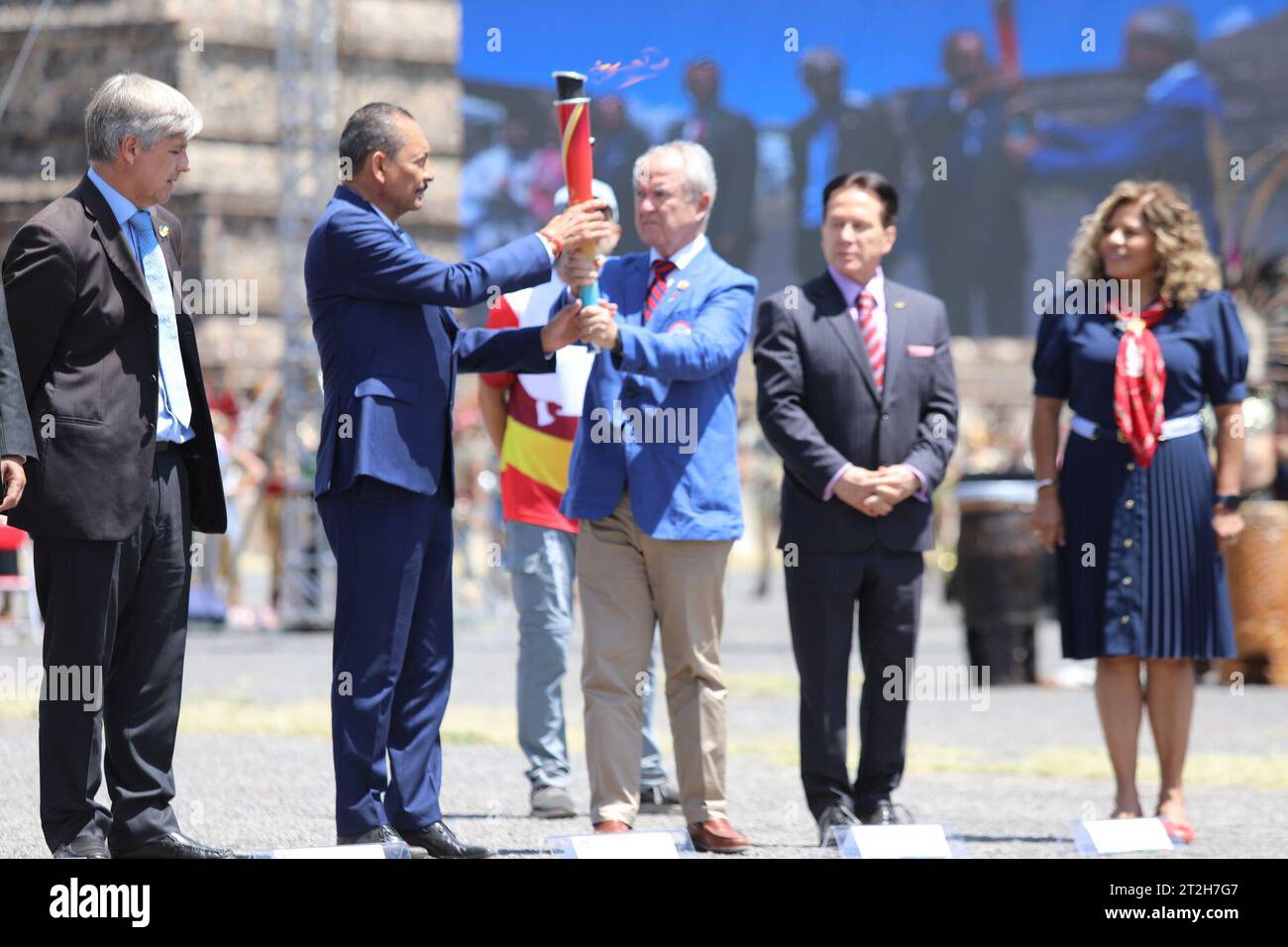 Mexico. 29th Sep, 2023. The Pan American Flame burns brightly once more ...