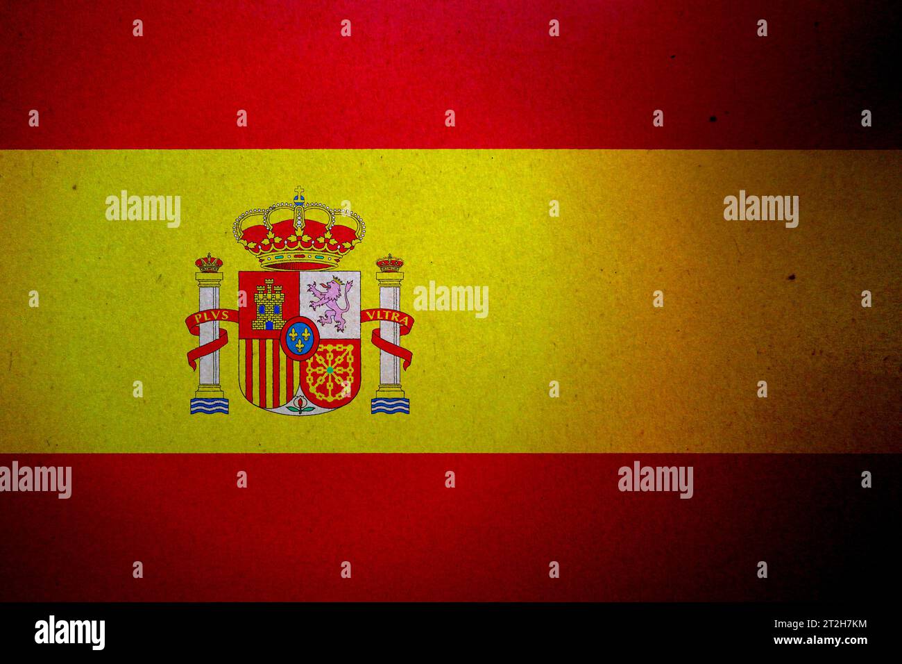 Spanish Flag printed on a paper sheet Stock Photo - Alamy
