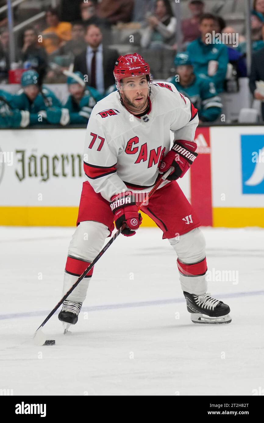 Carolina Hurricanes defenseman Tony DeAngelo during an NHL hockey game ...
