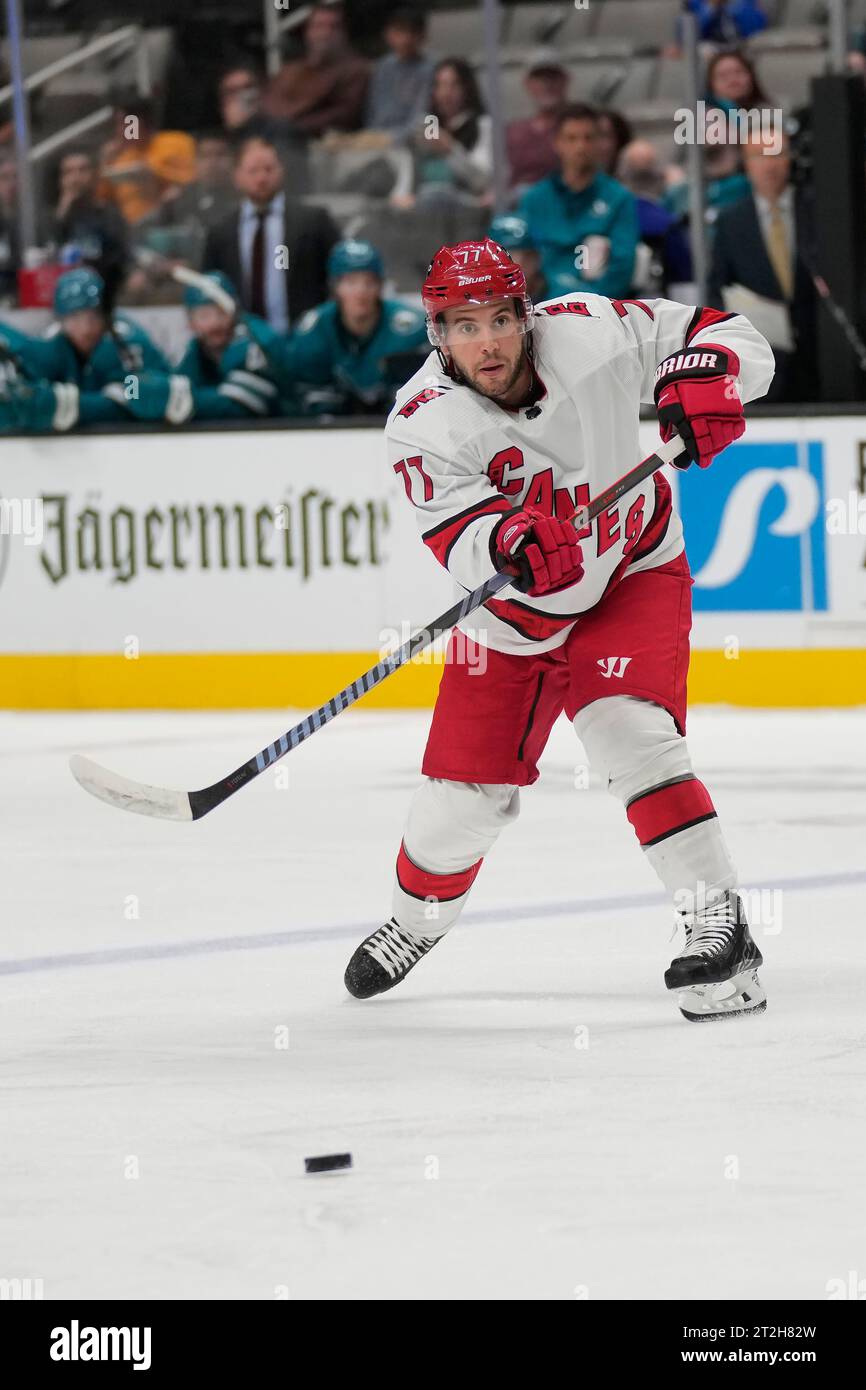 Carolina Hurricanes defenseman Tony DeAngelo during an NHL hockey game ...