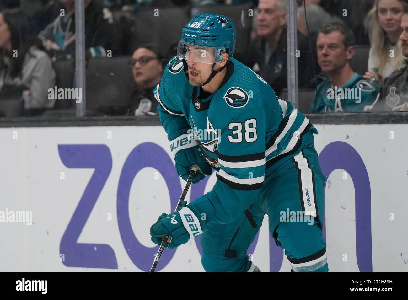 San Jose Sharks defenseman Mario Ferraro (38) during an NHL hockey game ...