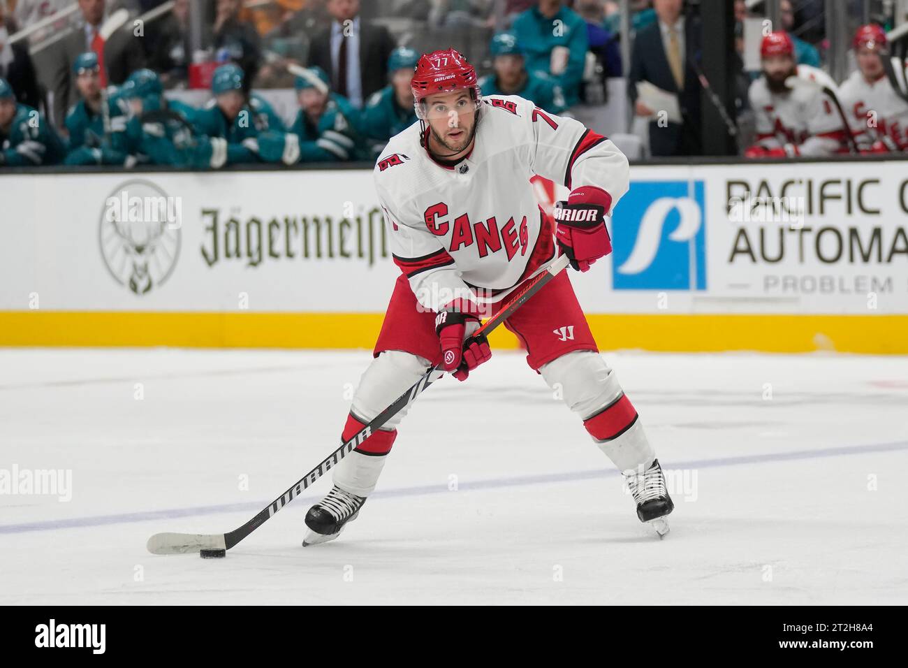 Carolina Hurricanes defenseman Tony DeAngelo during an NHL hockey game ...