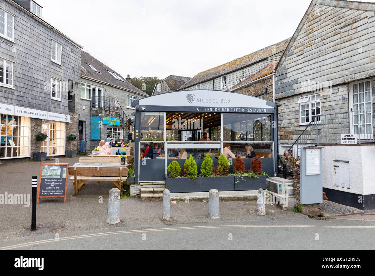 Mussel box cafe restaurant in Padstow, Cornish village on the north ...