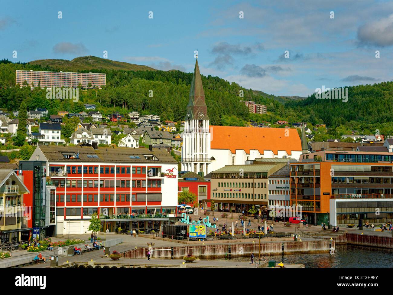Buildings and Church in Molde Stock Photo - Alamy