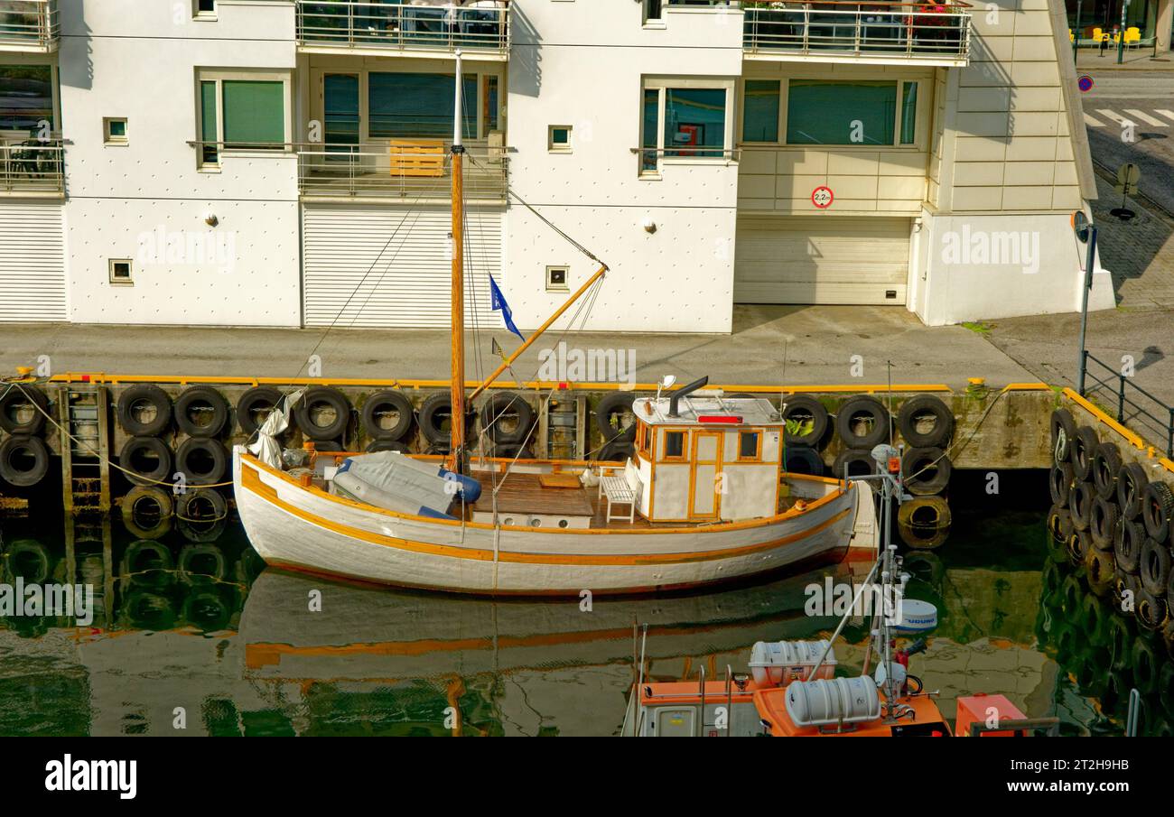 Small Tour Boat in Molde Stock Photo - Alamy
