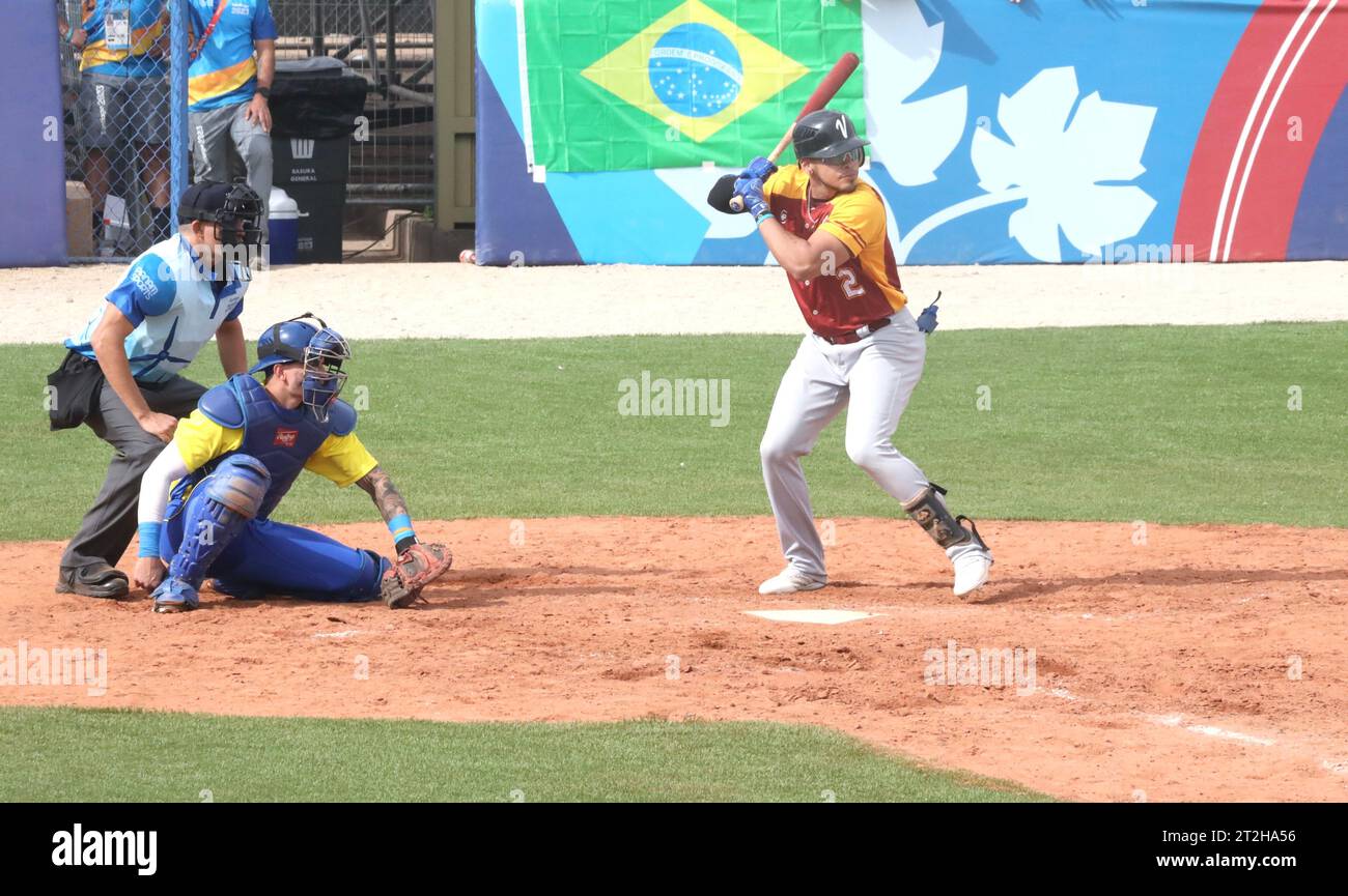 Santiago, Chile. 19th Oct, 2023. (SPO) Baseball Between Brazil and ...