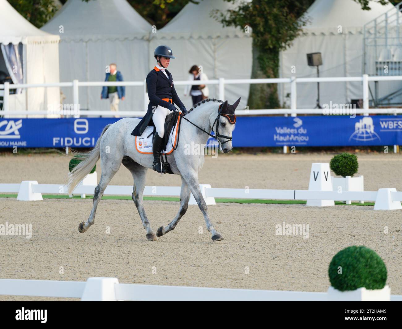 Merel BLOM-HULSMAN of Netherlands with Ukario R during the dressage ...