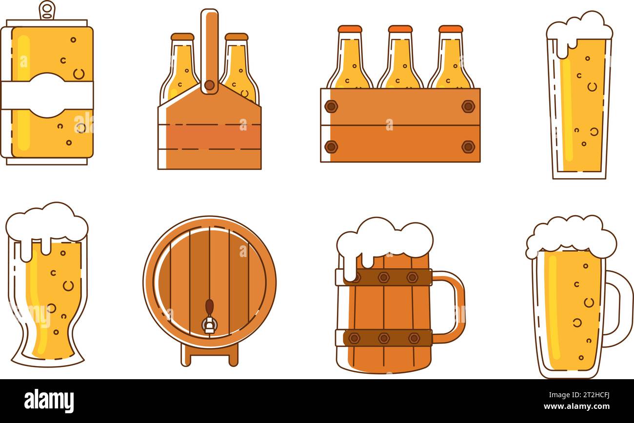 Set of colored beer icons Vector Stock Vector Image & Art - Alamy