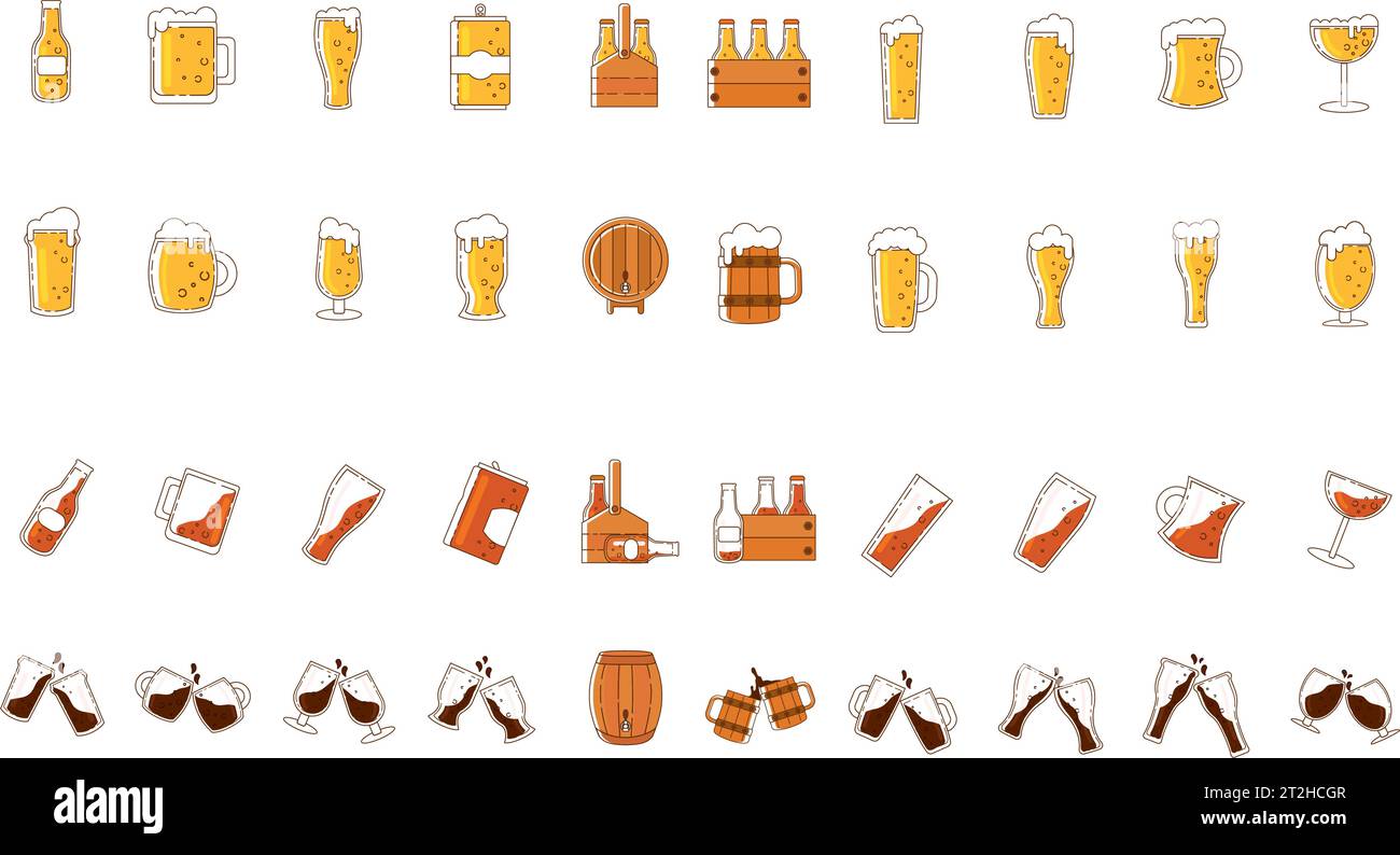 Set of colored beer icons Vector Stock Vector Image & Art - Alamy