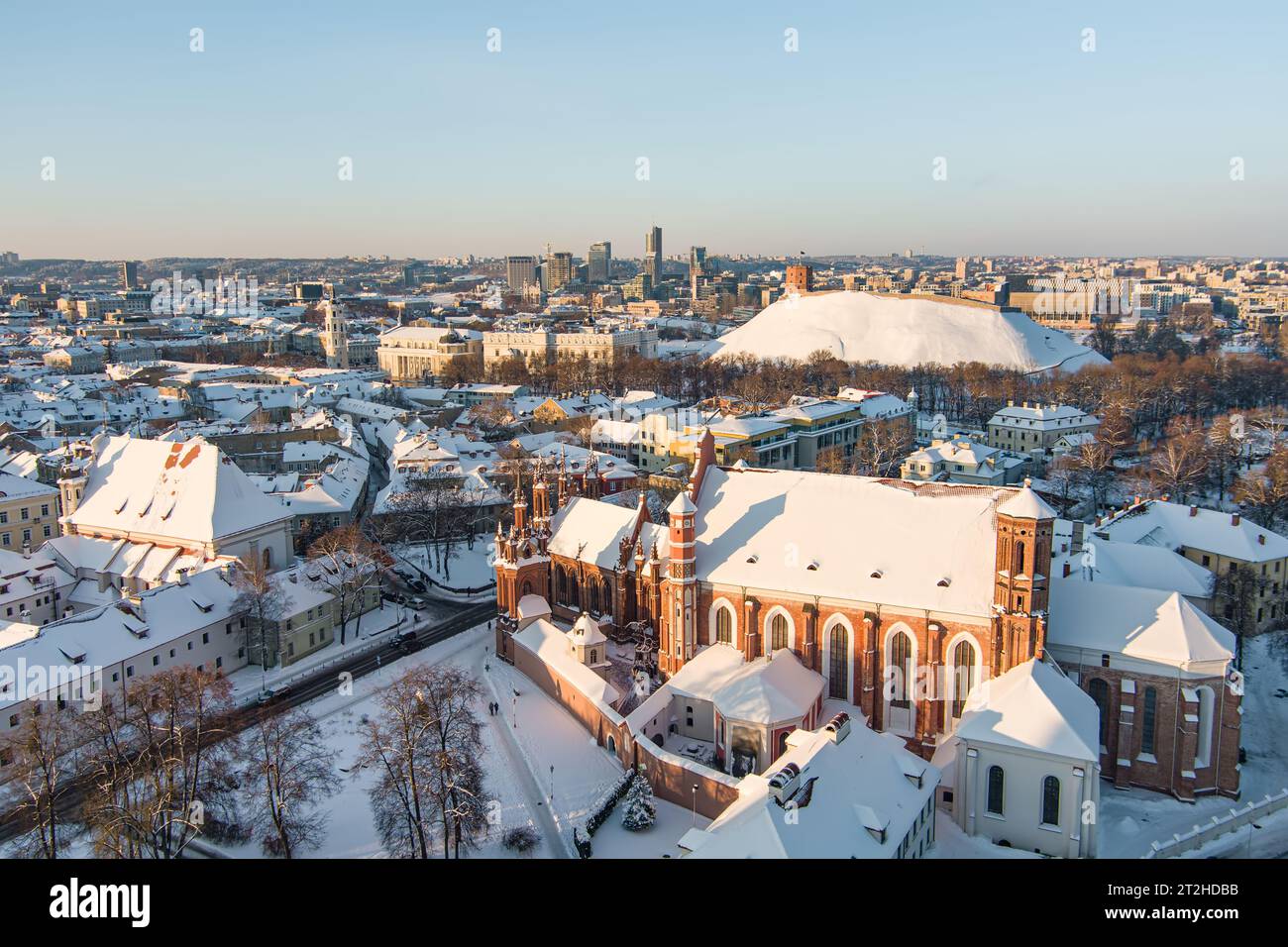 Aerial view of St. Anne's Church and neighboring Bernardine Church, one ...