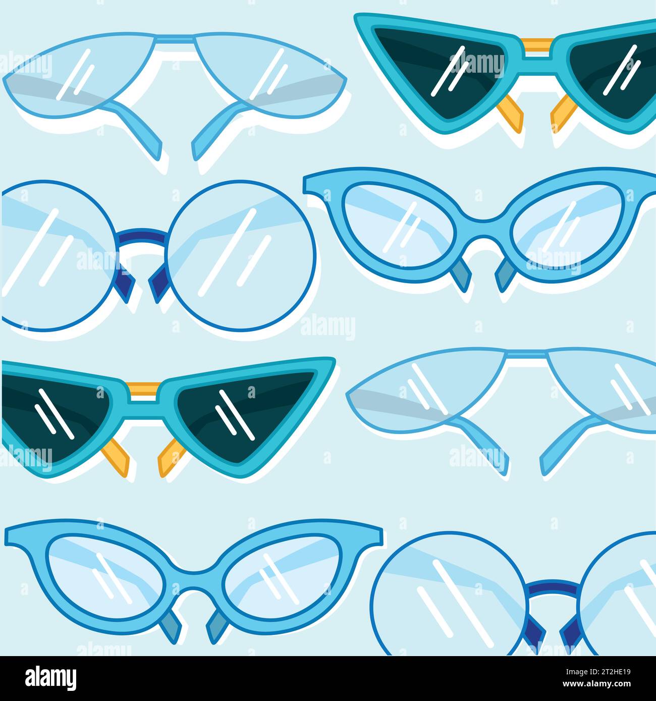 Trending eyeglasses seamless pattern background Vector Stock Vector ...