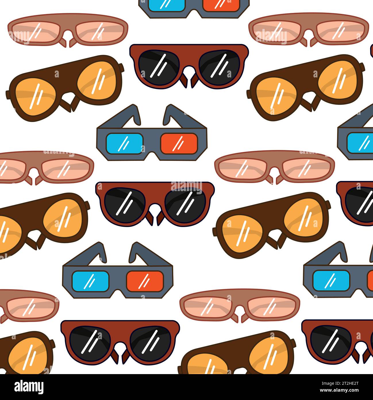 Trending eyeglasses seamless pattern background Vector Stock Vector ...