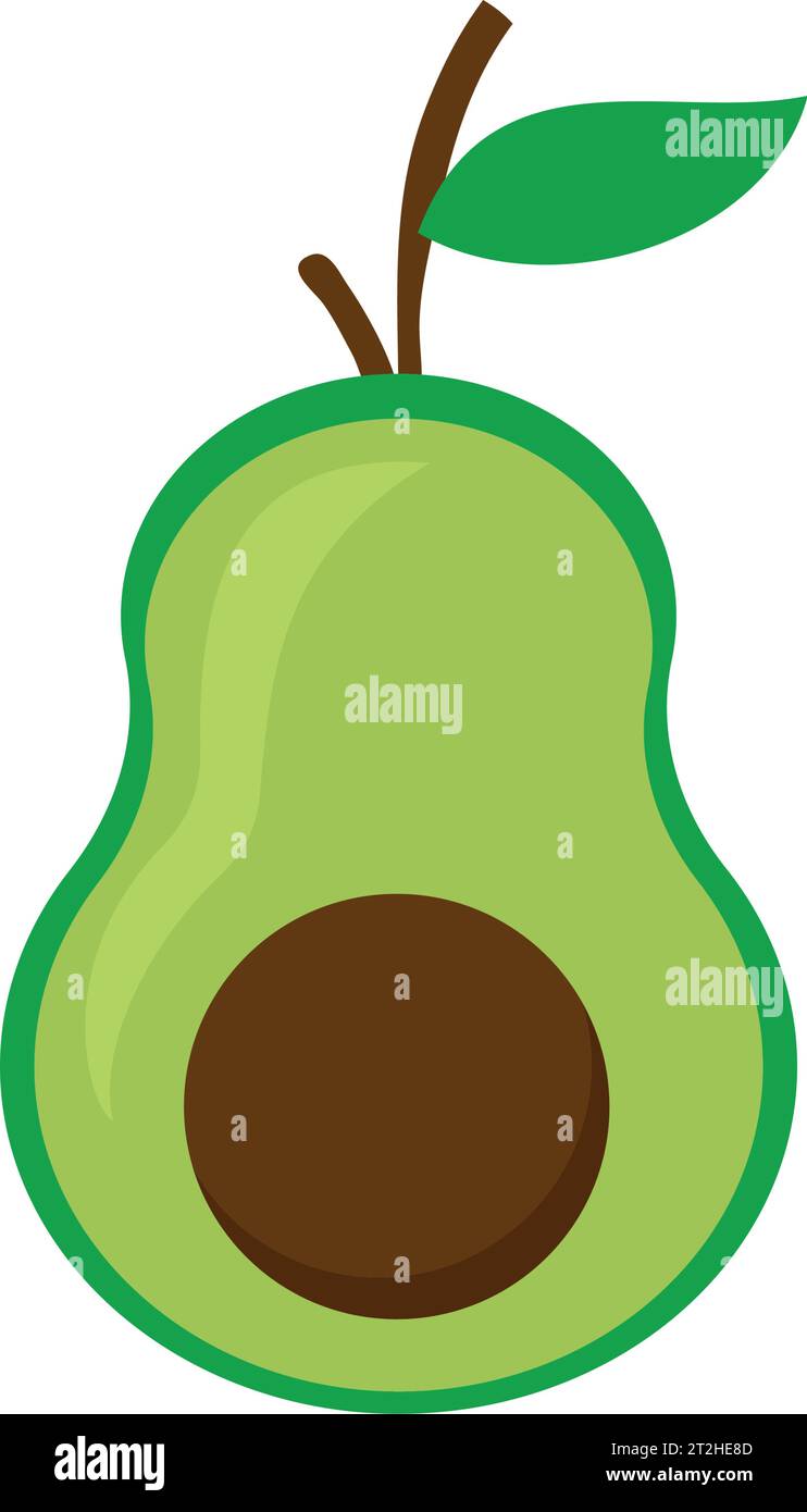 avocado slice illustration Stock Vector Image & Art - Alamy