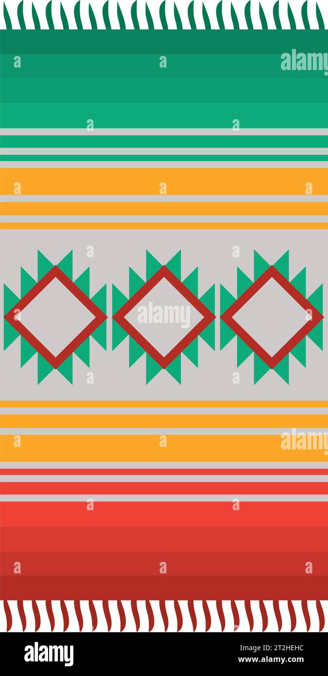 mexico sarape cloth colored Stock Vector Image & Art - Alamy