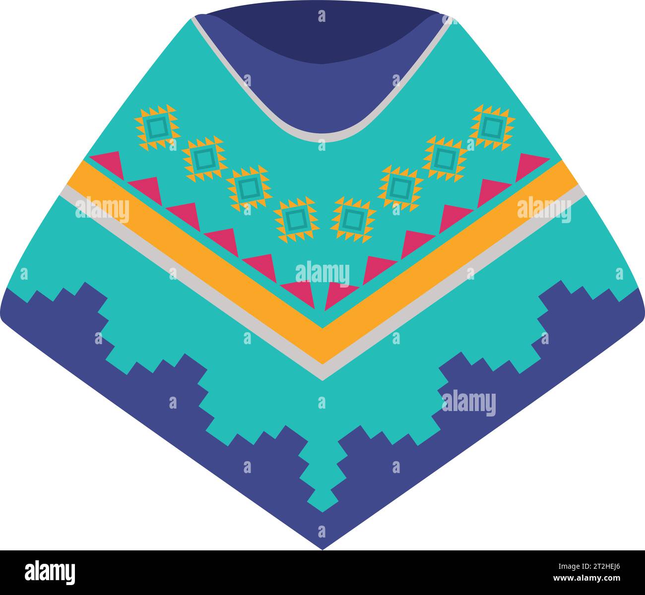 mexico sarape poncho colored Stock Vector Image & Art - Alamy