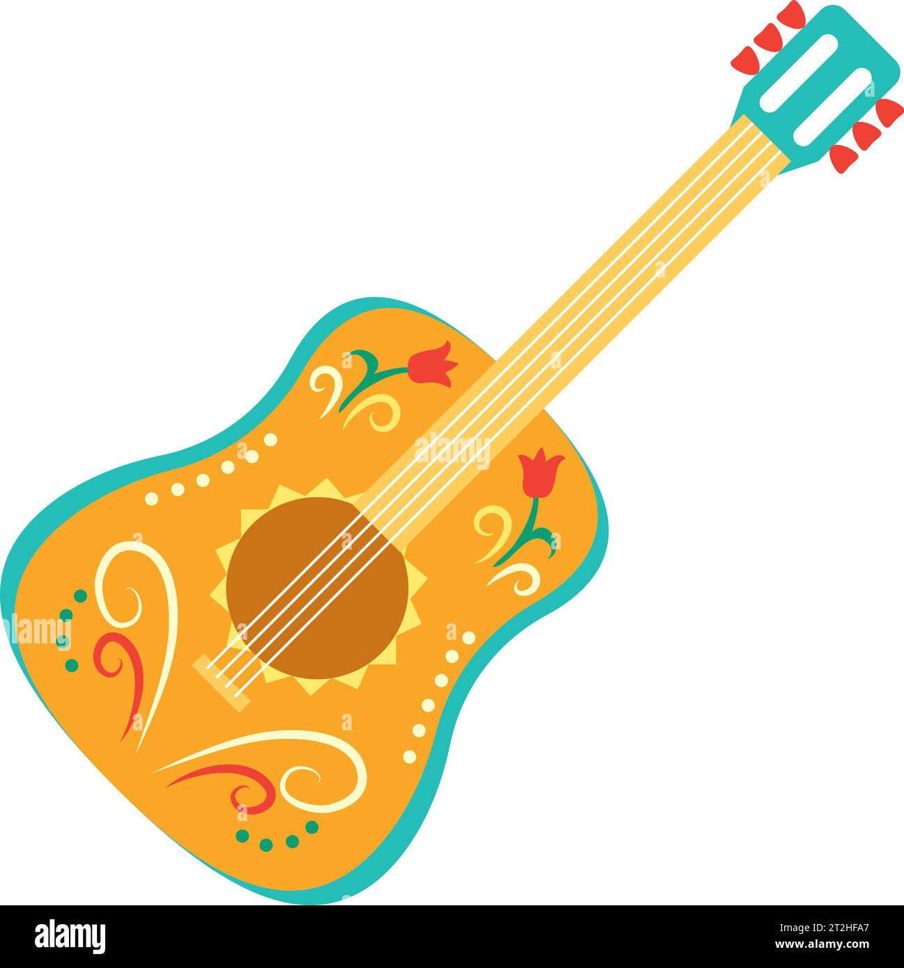 mexican guitar illustration Stock Vector Image & Art - Alamy