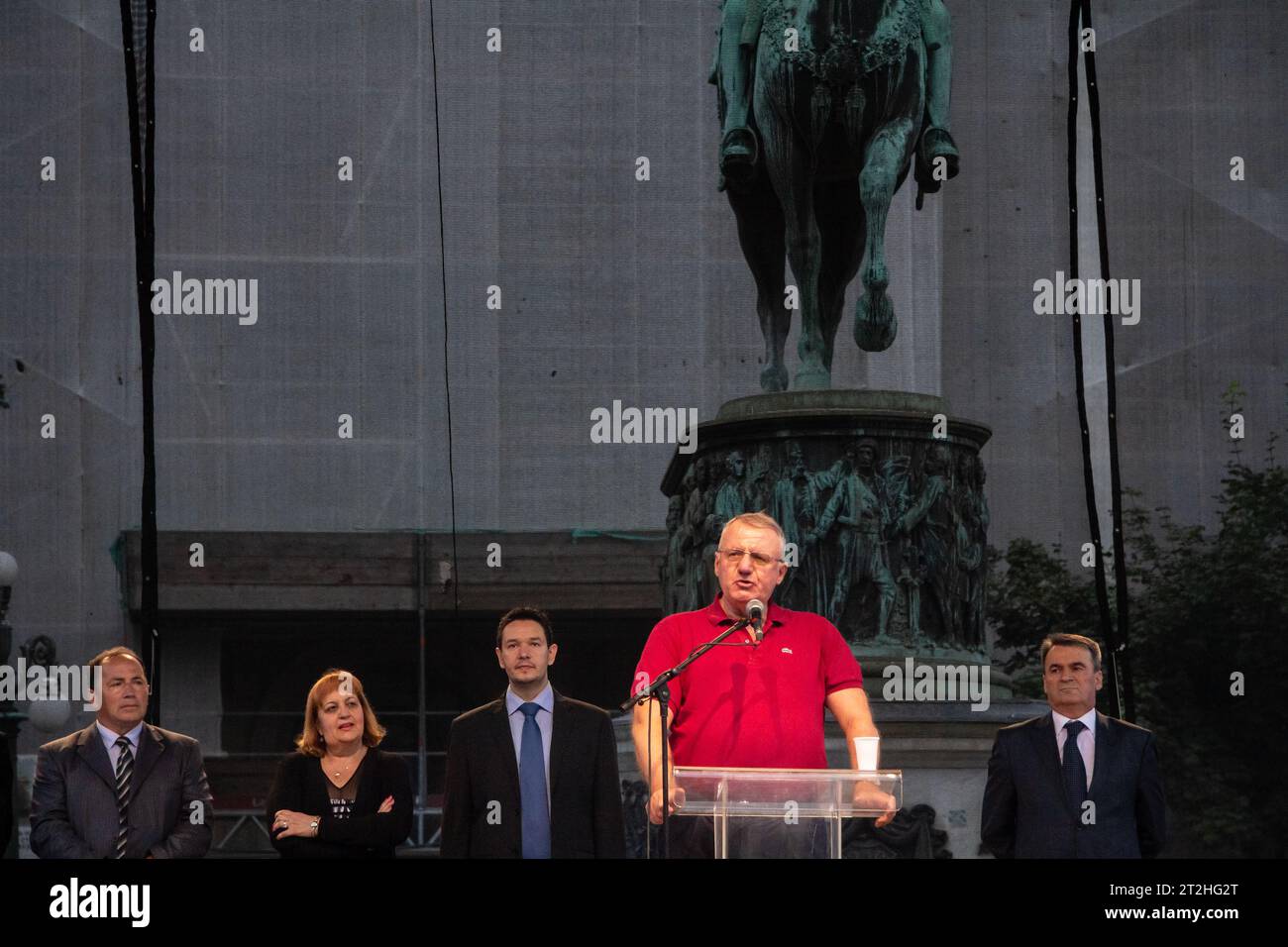 Picture of Vojislav Seselj talking during one of his meetings held in ...
