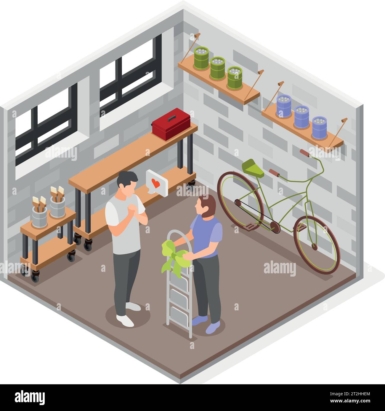 Paint in garage Stock Vector Images - Alamy