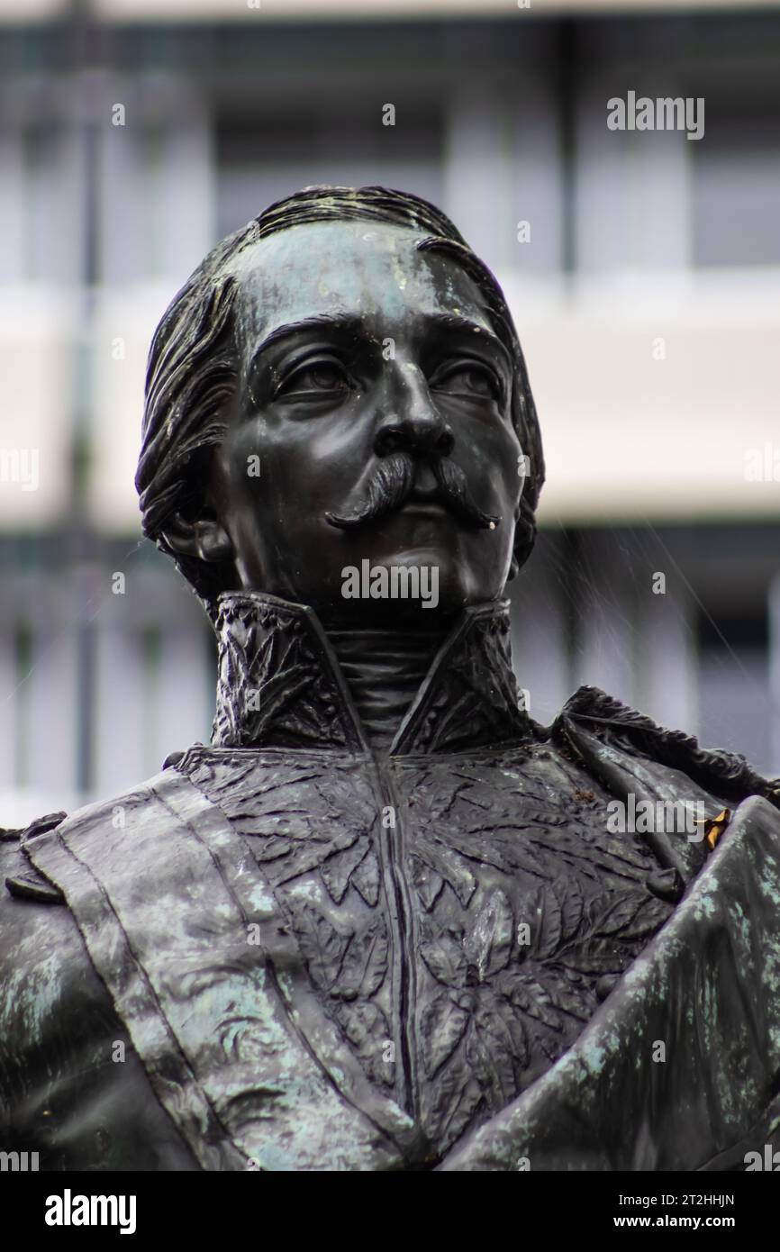 Bogota, Colombia - 19 October 2023. Monument to Francisco de Paula ...