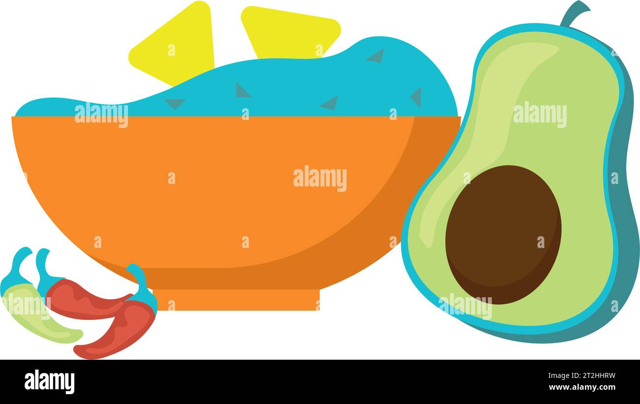 mexican guacamole illustration Stock Vector Image & Art - Alamy
